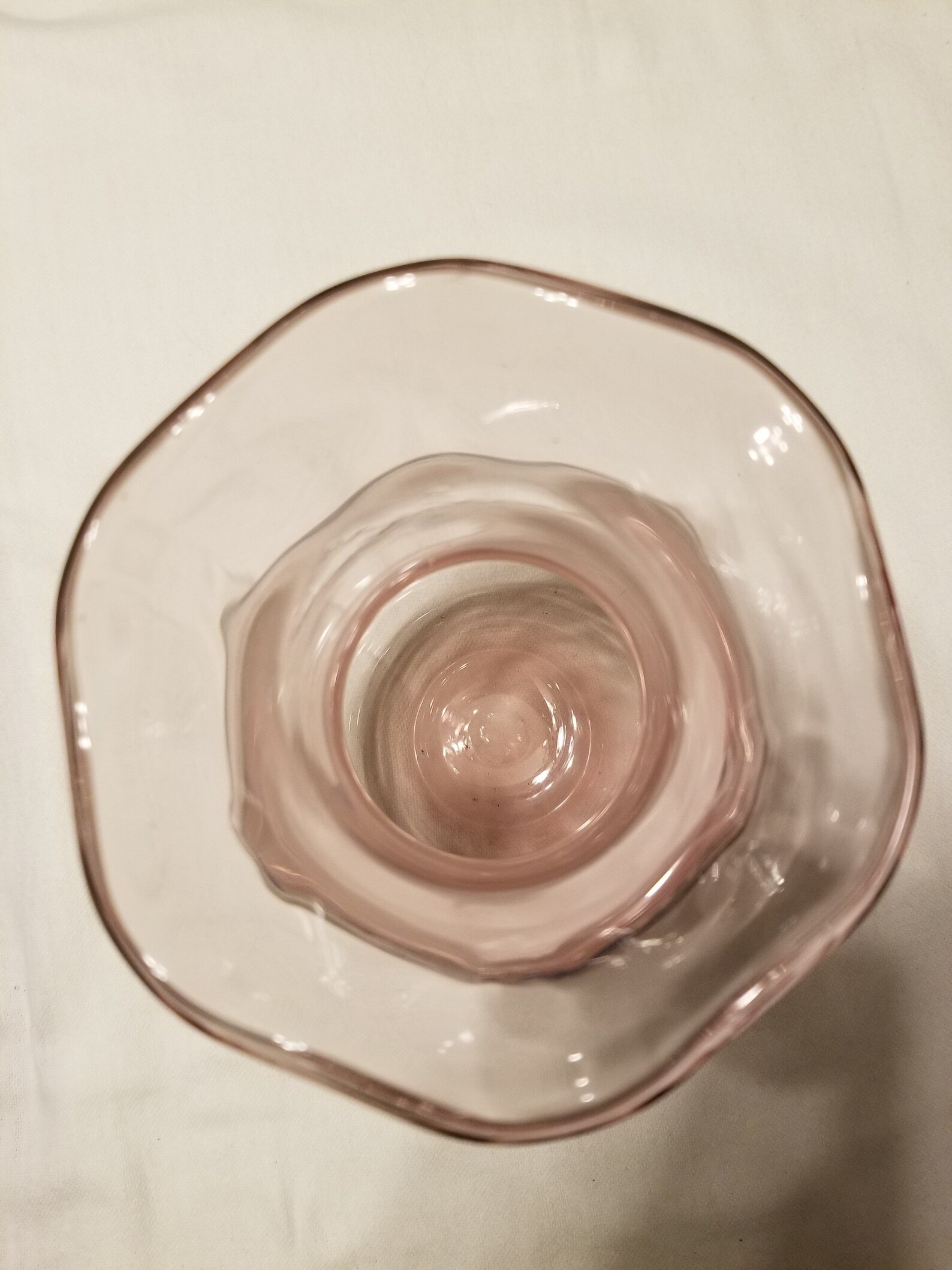 Beautiful 8" Amethyst Hand Painted Art Glass Vase. Blown Glass With ...