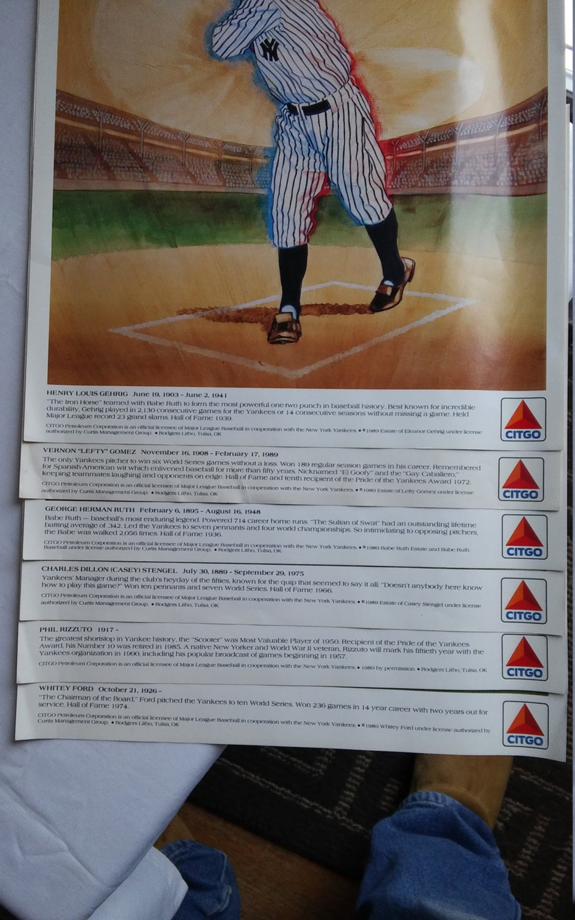 Vintage 1989 Advertising for 6 New York Yankee Greats and | Etsy