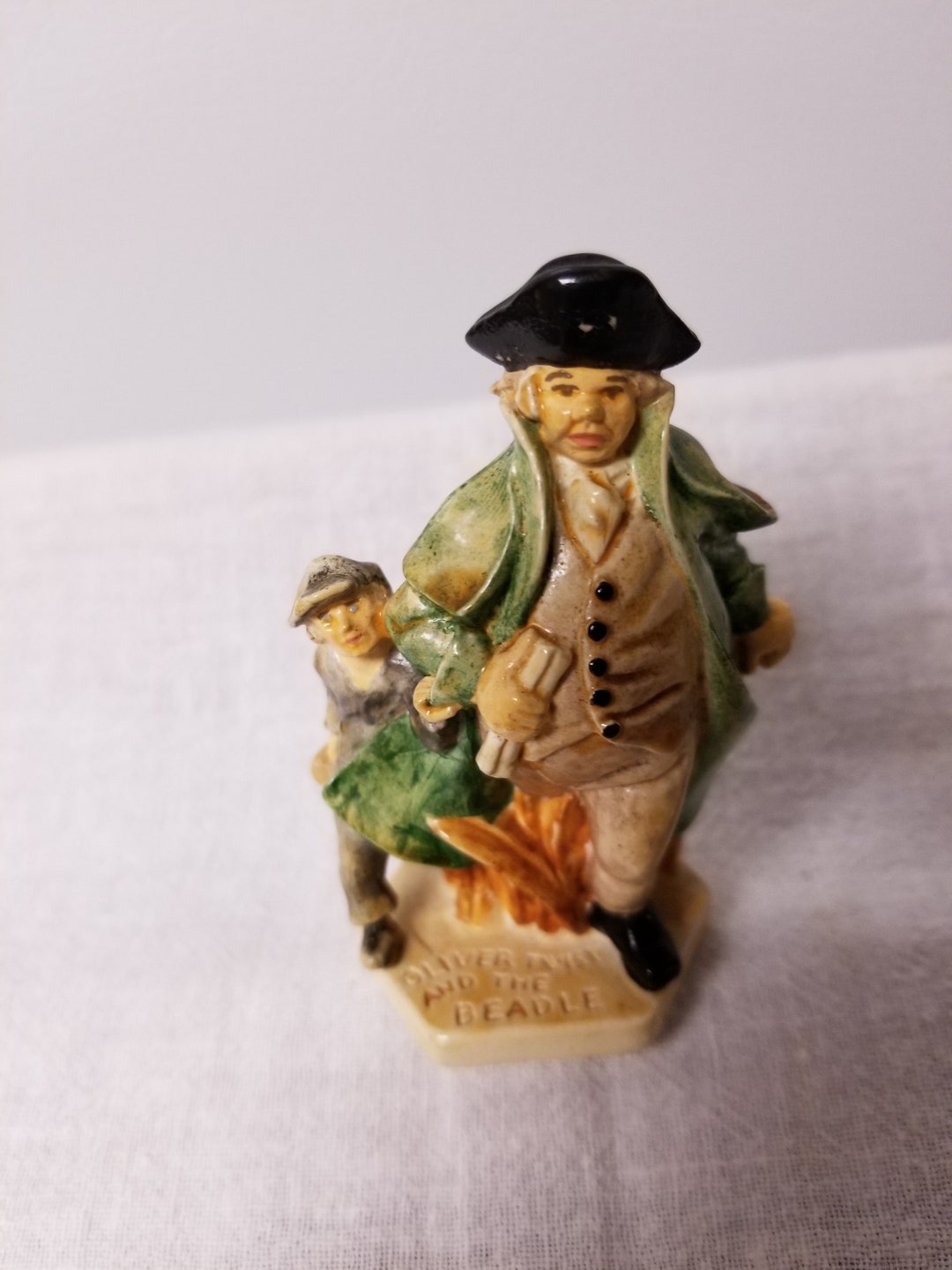 Sebastian Figurine of Oliver Twist and the Beadle. Copr 1949. P.W ...