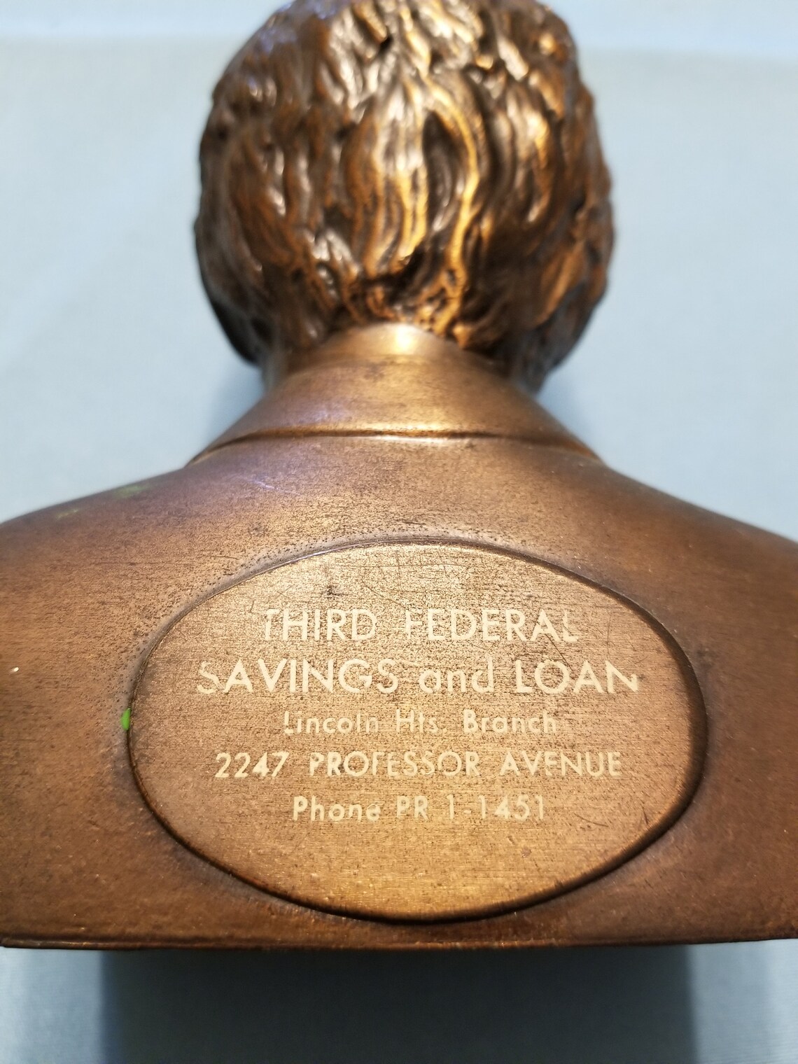 1950s Lincoln Coin Bank From the Third Federal Savings and Loan Lincoln ...