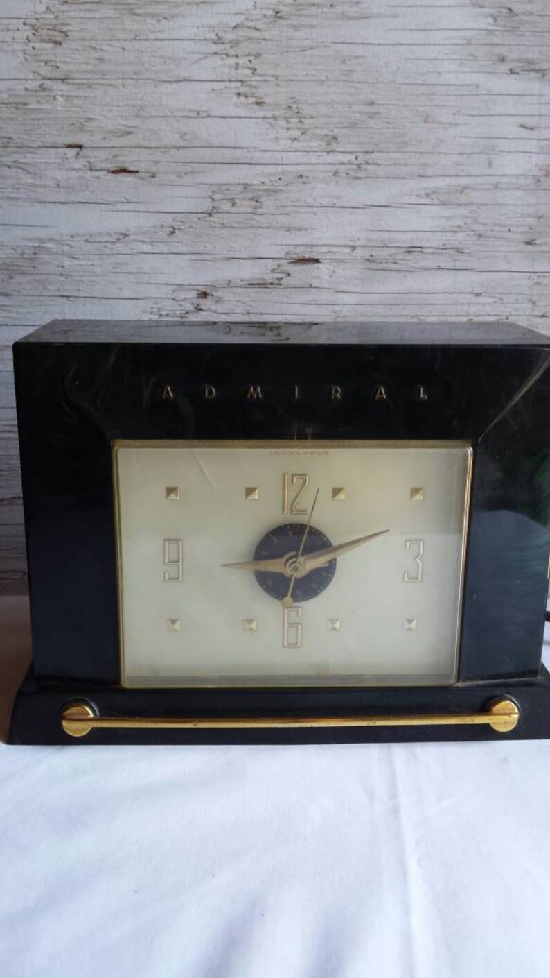 Vintage 1953 Admiral Telechron Clock/radio Model 5J38. Green - Etsy