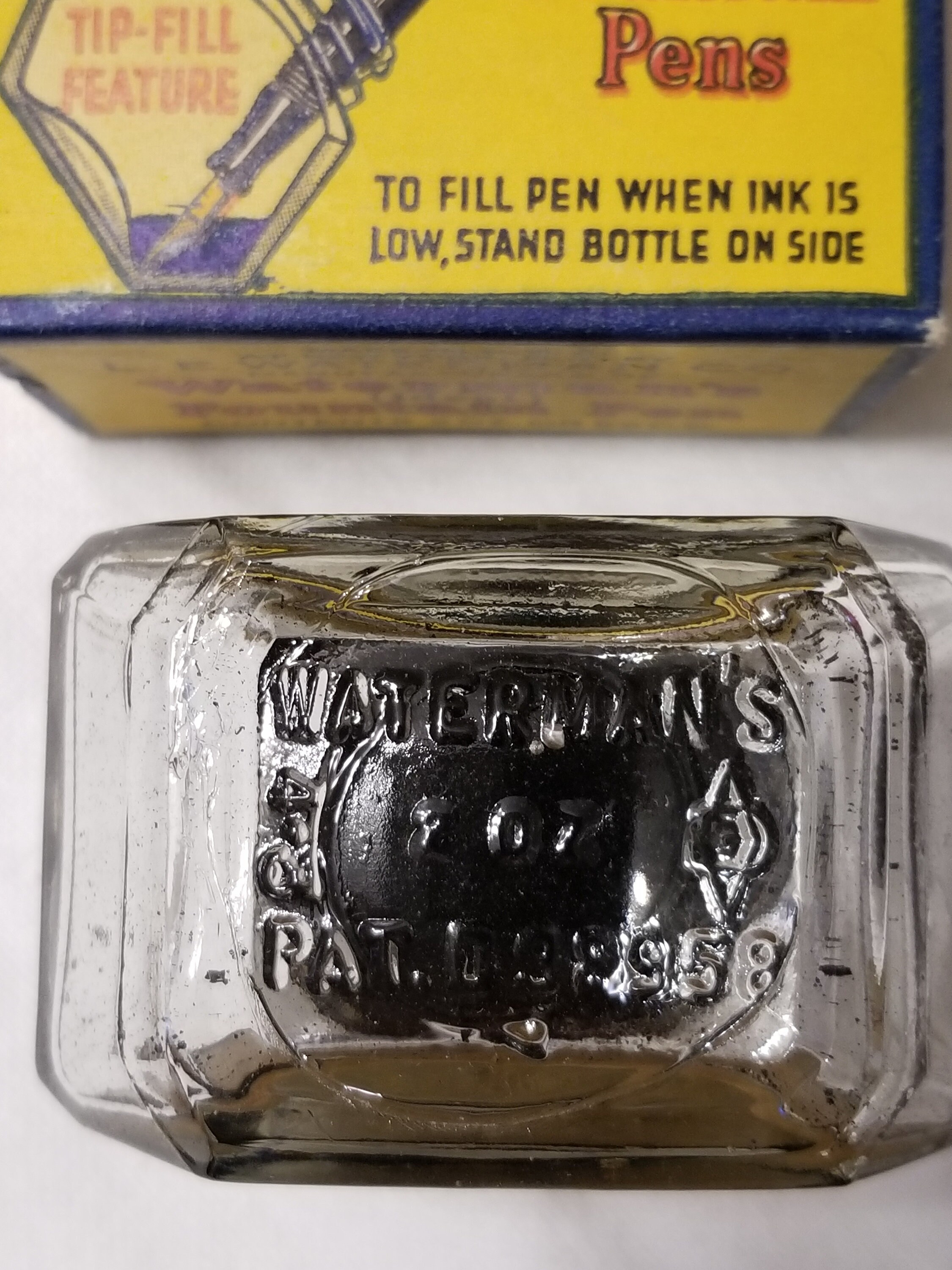 Vintage 1944 Waterman's Blue Black Permanent Ink 2 Oz. - Etsy