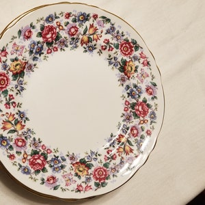 Fine Bone China by Staffordshire England. 8 1/4" Luncheon Plate. the ...