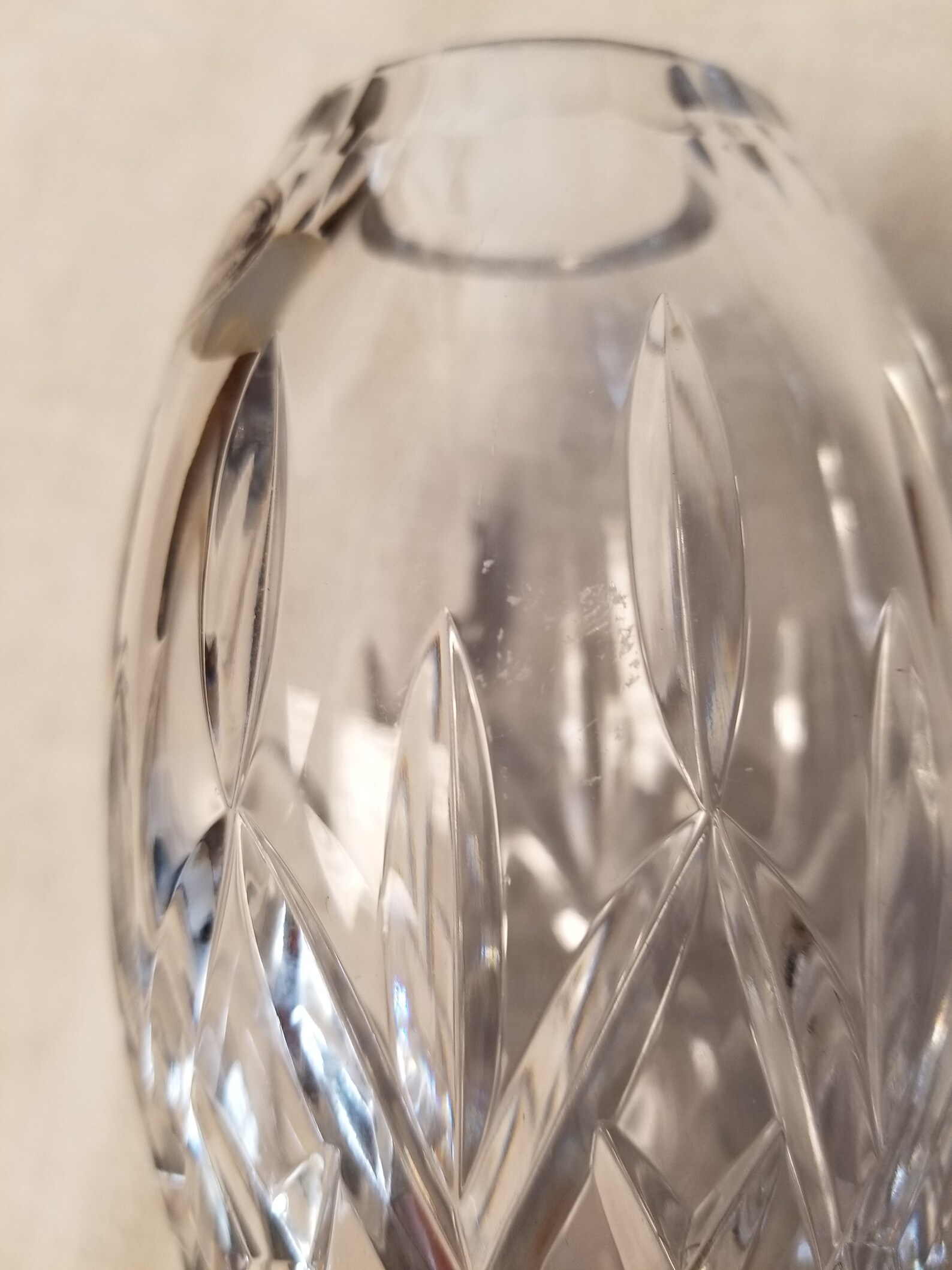 Beautiful Rogaska ( Yugoslavia ) Lead Glass Crystal 6" Vase. Acid ...
