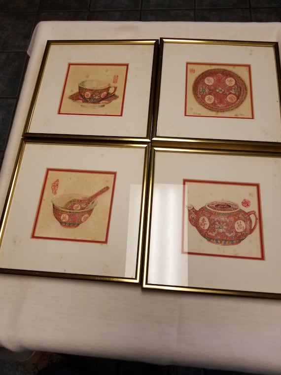 Four 1980 Watercolors by Artist Clara. aka Hung Mei Yee. Born | Etsy
