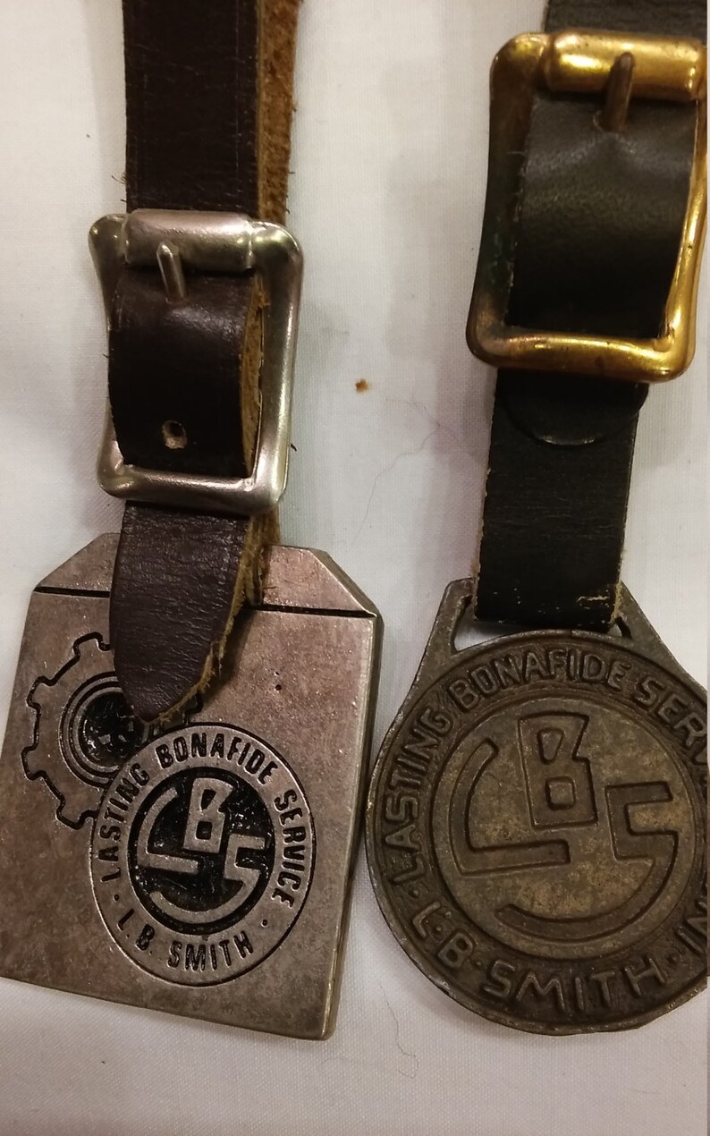 2 Vintage Advertising Watch Fobs From L.B. Smith Inc. - Etsy