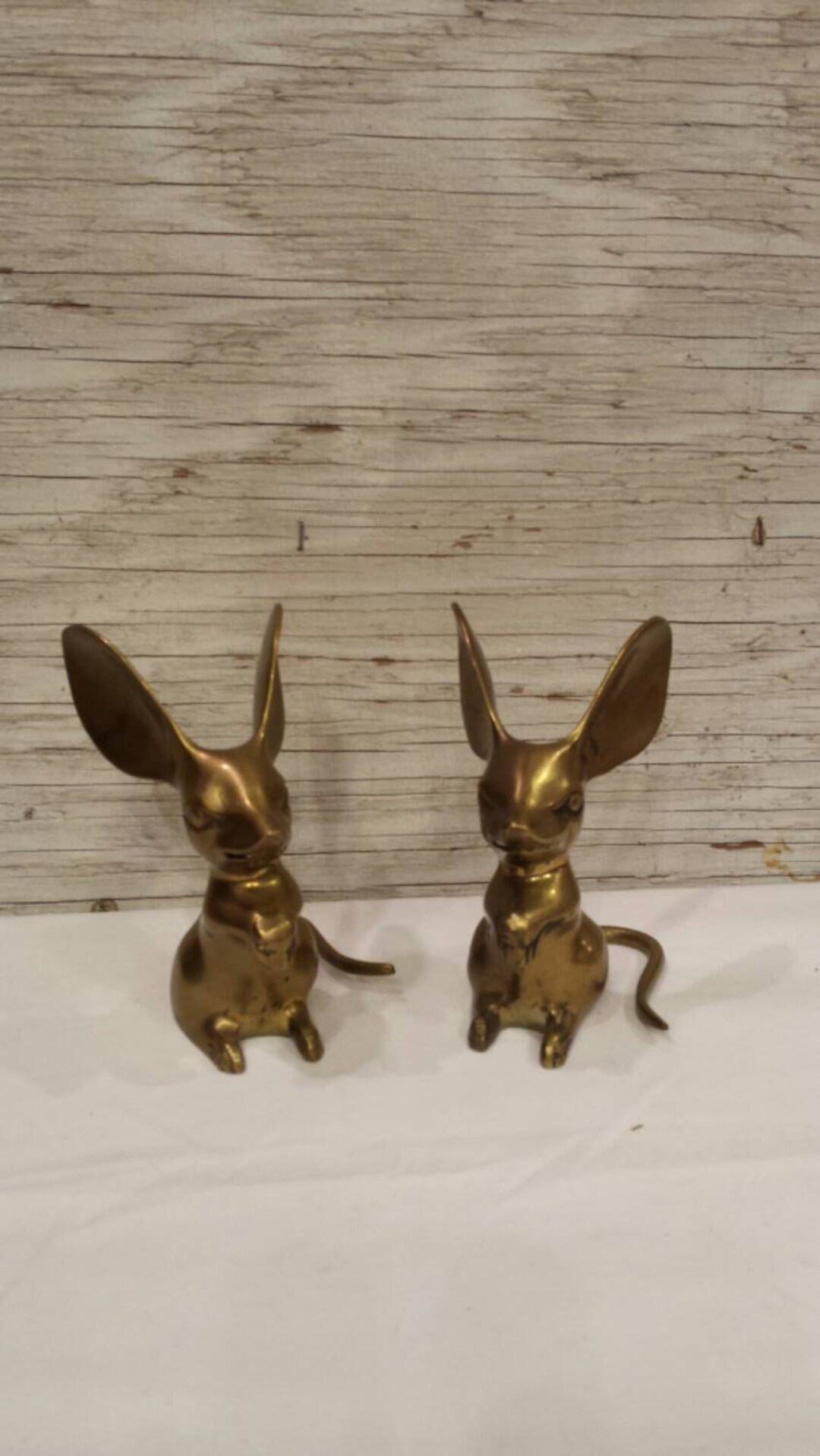 Vintage Pair of Solid Brass Mice by the Leonard Silver Mfg. Co. - Etsy