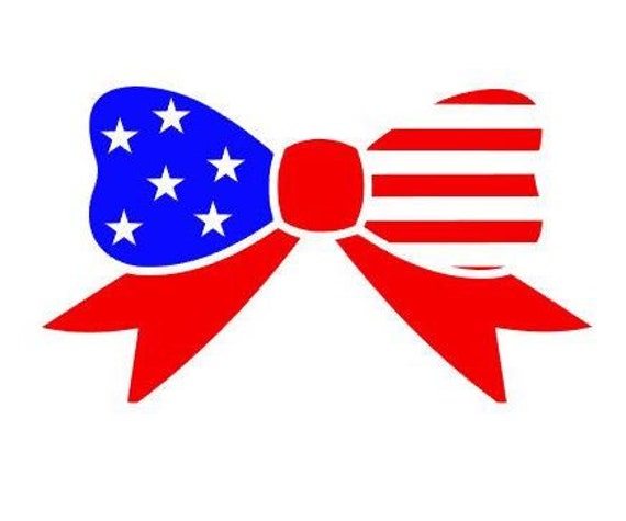 American Flag Bow SVG Cut File for Cricut - Etsy