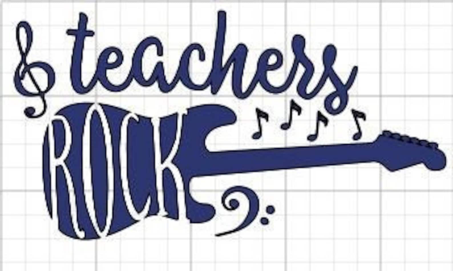 Teachers Rock SVG- Music Teacher SVG- Teacher Thank You SVG - Etsy