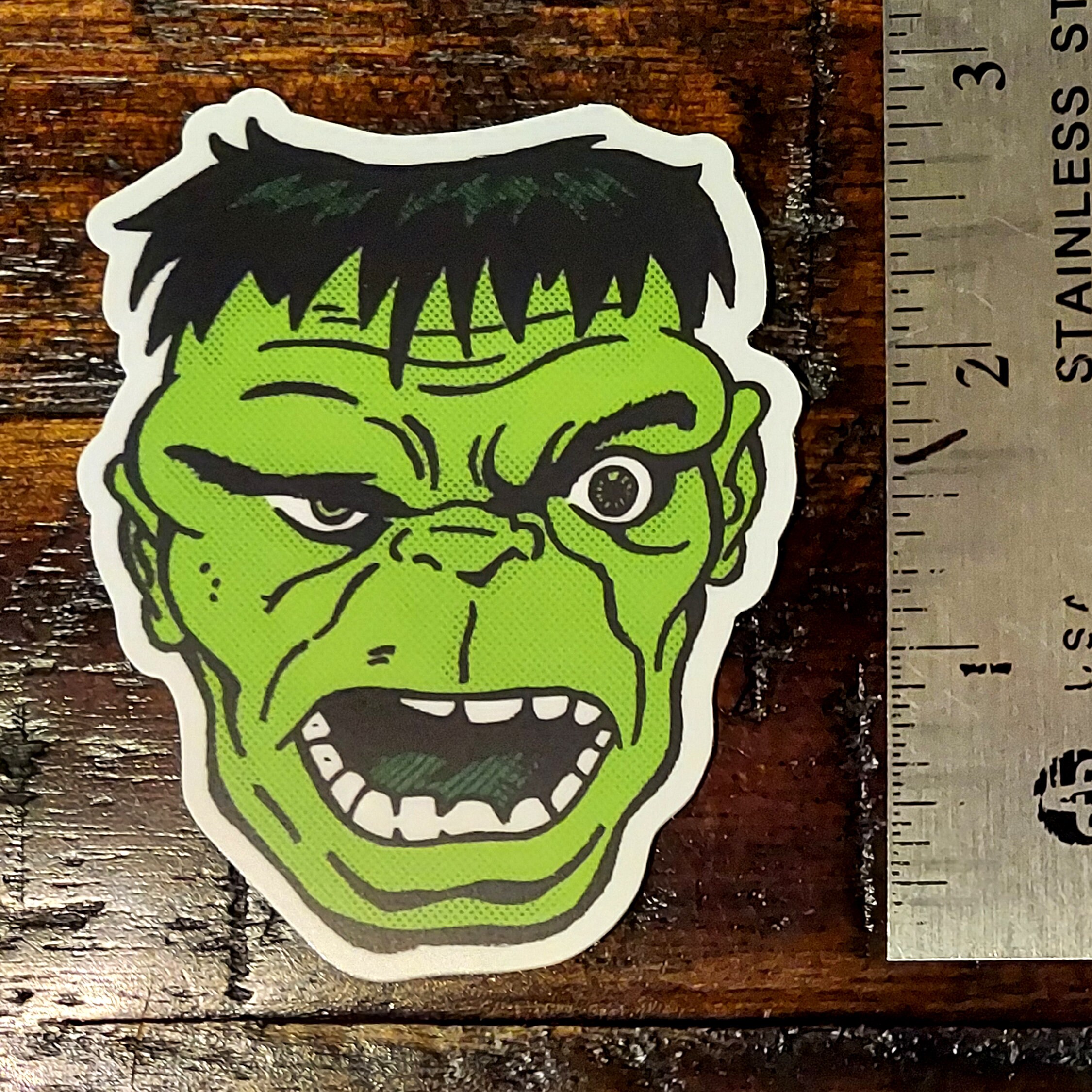 Retro Green Hulk Vinyl Sticker - Etsy