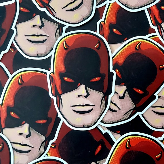 Retro Daredevil Vinyl Sticker - Etsy