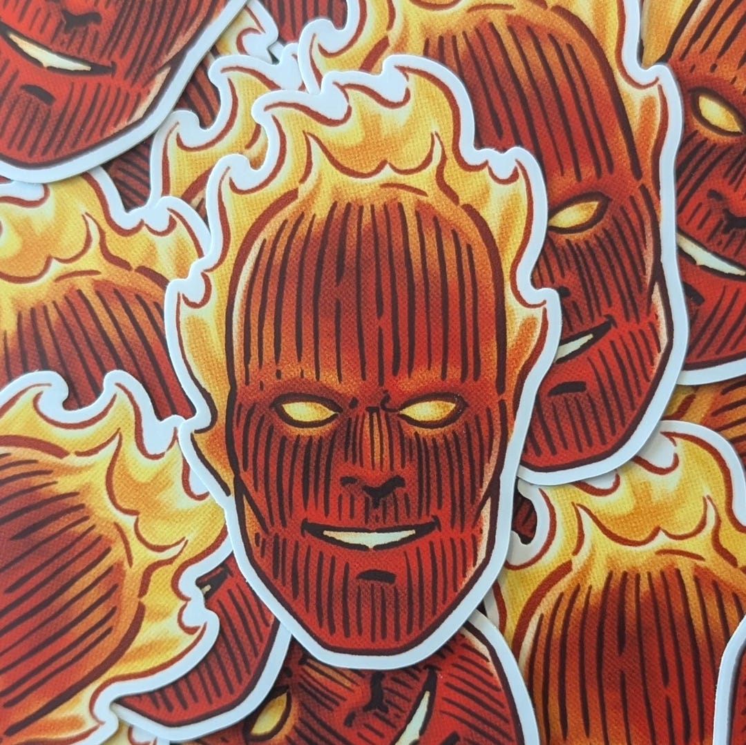 Johnny Storm the Human Torch Vinyl Sticker - Etsy
