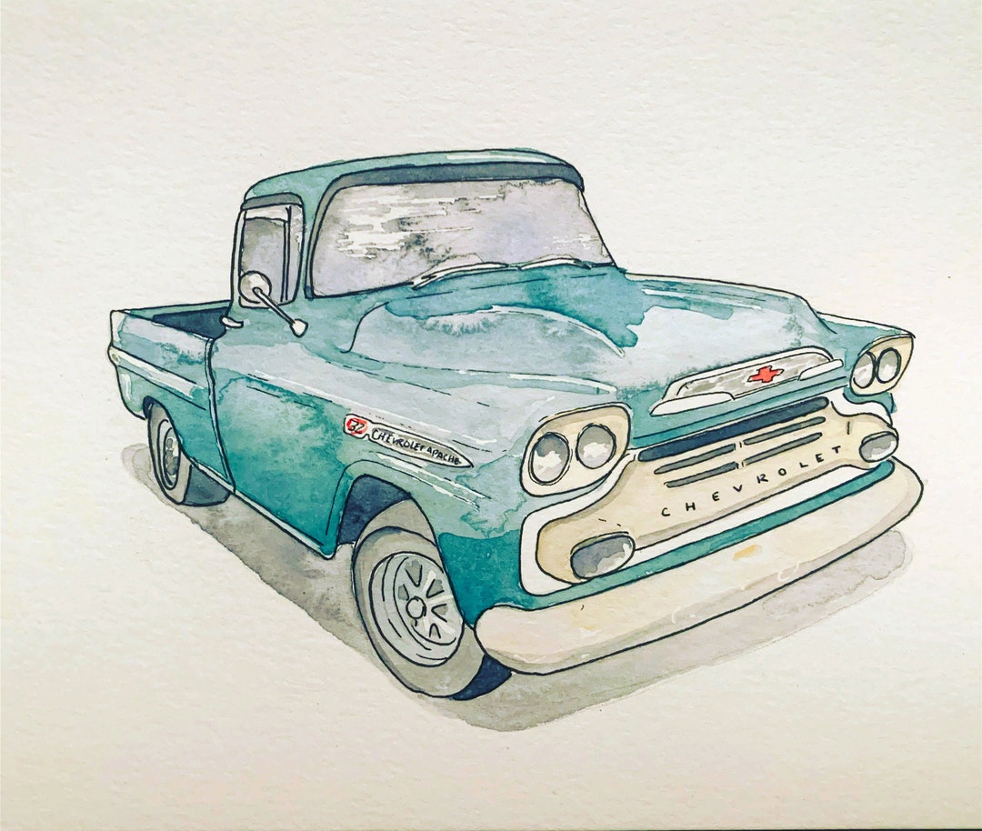 Custom Car Watercolor Painting From Photo – Personalized Car Gift ...