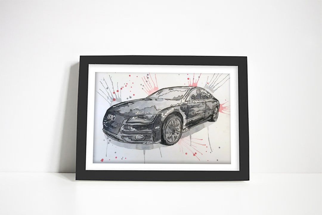 Custom Car Watercolor Painting From Photo – Personalized Car Gift ...
