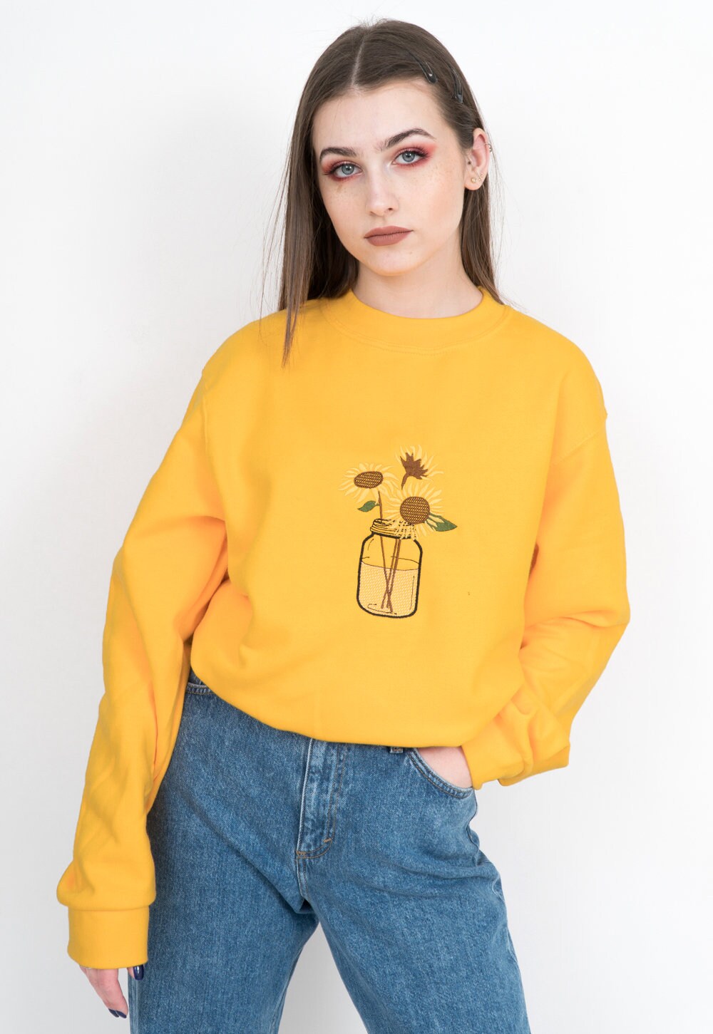 Sunflower Sweatshirt Aesthetic Clothing Sunflower Shirt - Etsy
