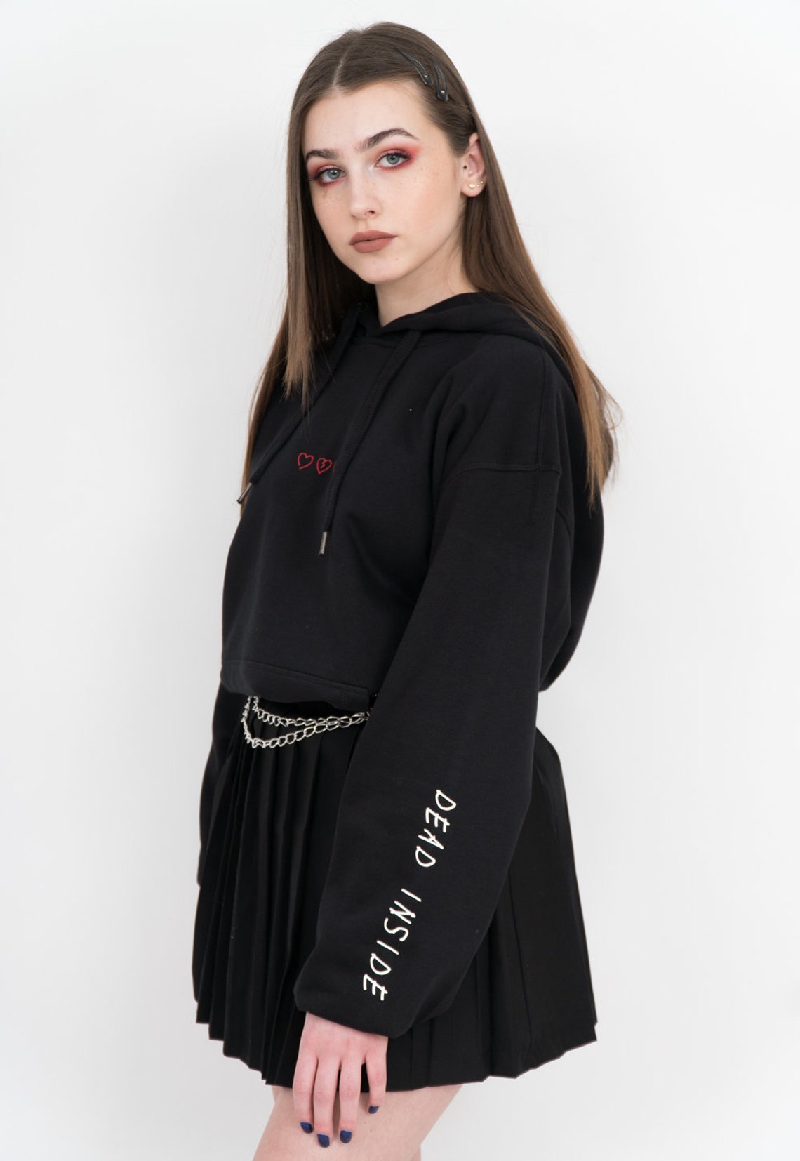 Dead Inside Hoodie Aesthetic Clothing Aesthetic Hoodie Etsy