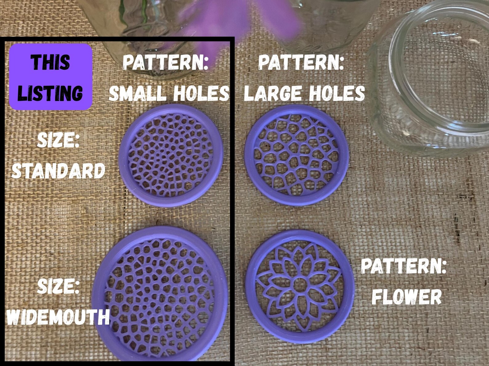 Mason Jar Lid Insert With Holes – Standard or Widemouth Jars - Etsy
