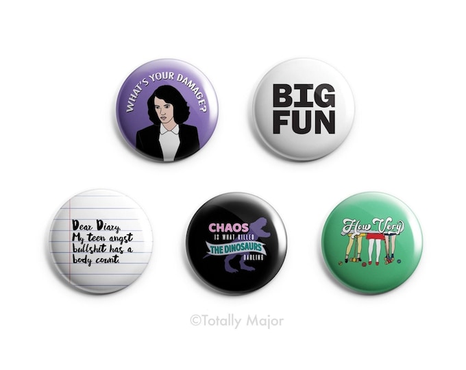 Heathers One Inch Pinback Button Set - Etsy