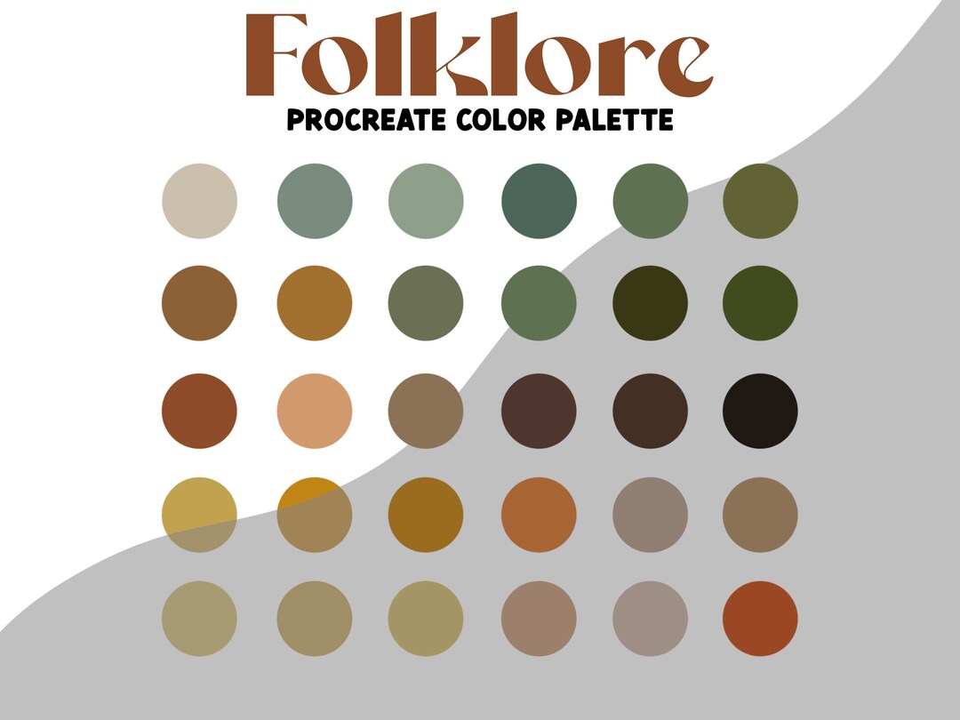 Folklore Procreate Color Palette 30 Colors Instant Digital Download - Etsy