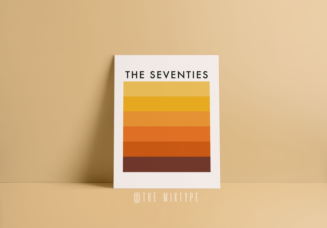 The 70s. Retro Colorblock. Mid-century Modern. Color Palette. - Etsy