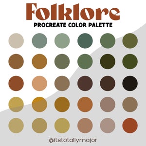 Folklore Procreate Color Palette | 30 Colors | Instant Digital Download ...