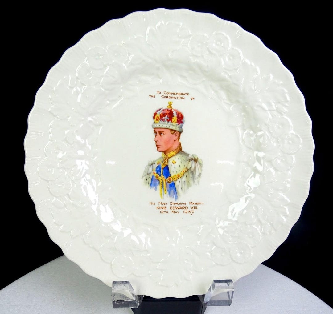 Alfred Meakin Porcelain King Edward VIII Coronation 8 5/8" Portrait ...