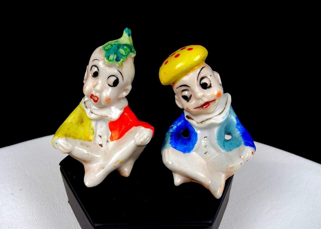 Acme Japan Ceramic Porcelain 2 PC Seated Mini Pixie Elves 2 1/2 ...