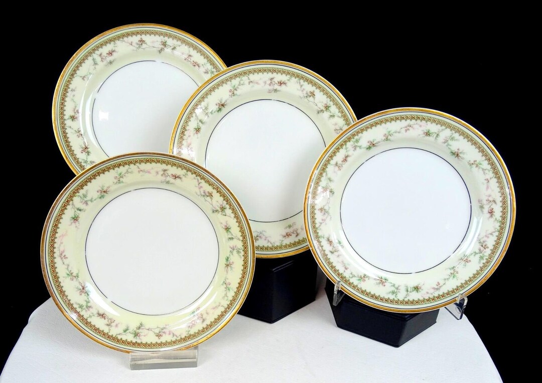 Haviland Limoges Porcelain Yale Pattern 4pc Antique 6 1/8 Bread Plates ...
