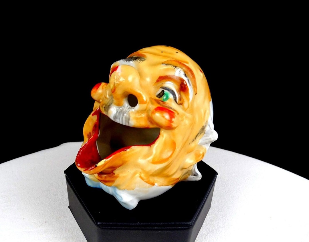 Japanese Porcelain Open Mouth Man Winking Vintage 2 7/8 Ashtray 1950s ...