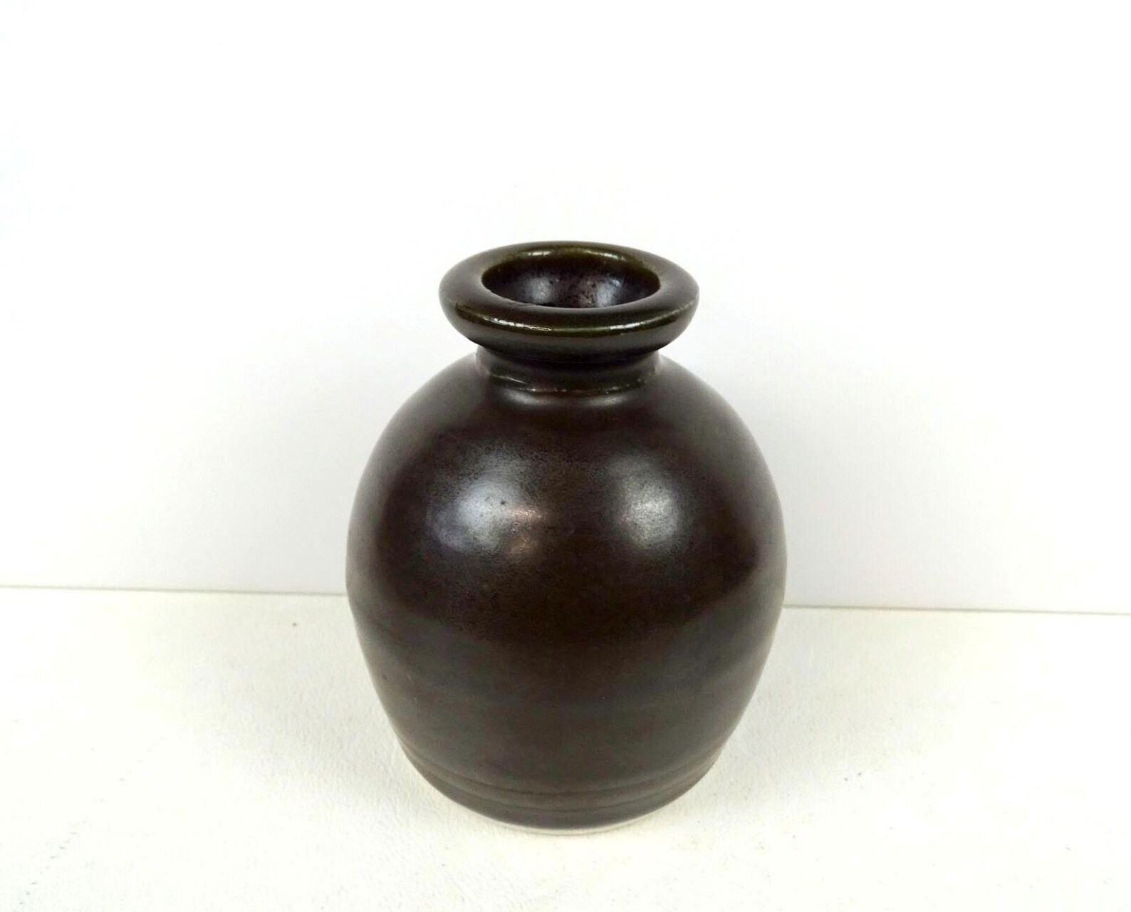 Louis Mideke NW Art Pottery Dark Brown Glaze Vintage Stoneware 3 Vase ...