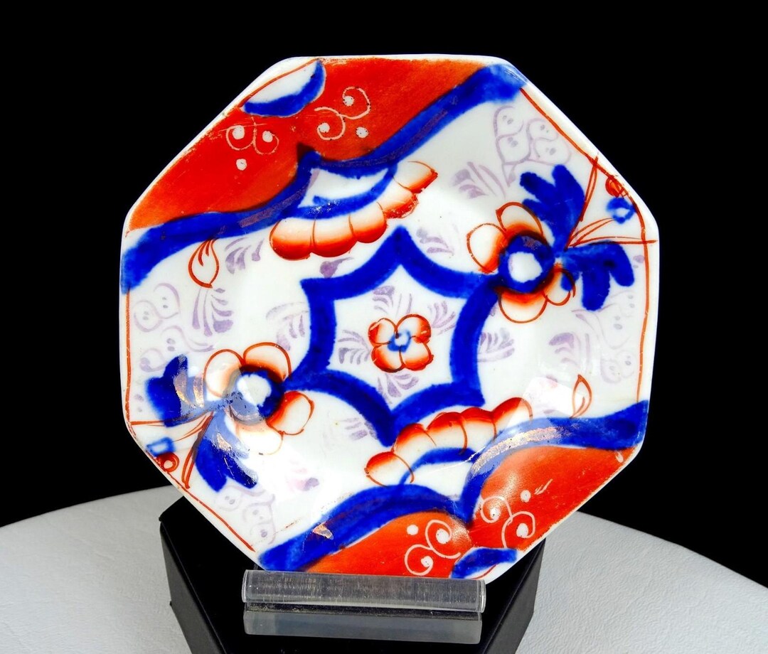 Gaudy Welsh Staffordshire Porcelain Hexagon Antique 4 3/8 Demitasse ...