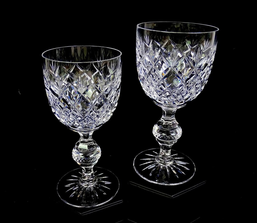 Kusak Brilliant Cut Crystal Cherry Diamond and Fan 2pc 6 1/4" Claret ...