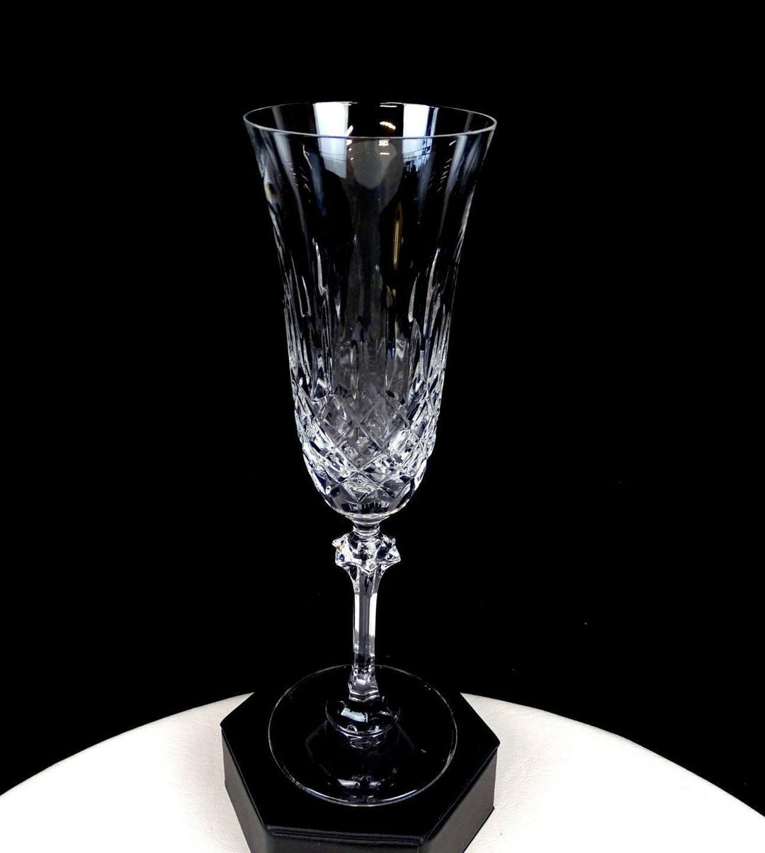 Oneida Crystal Diamond Band Vertical Cut Vintage 8 3/8" Champagne Flute ...