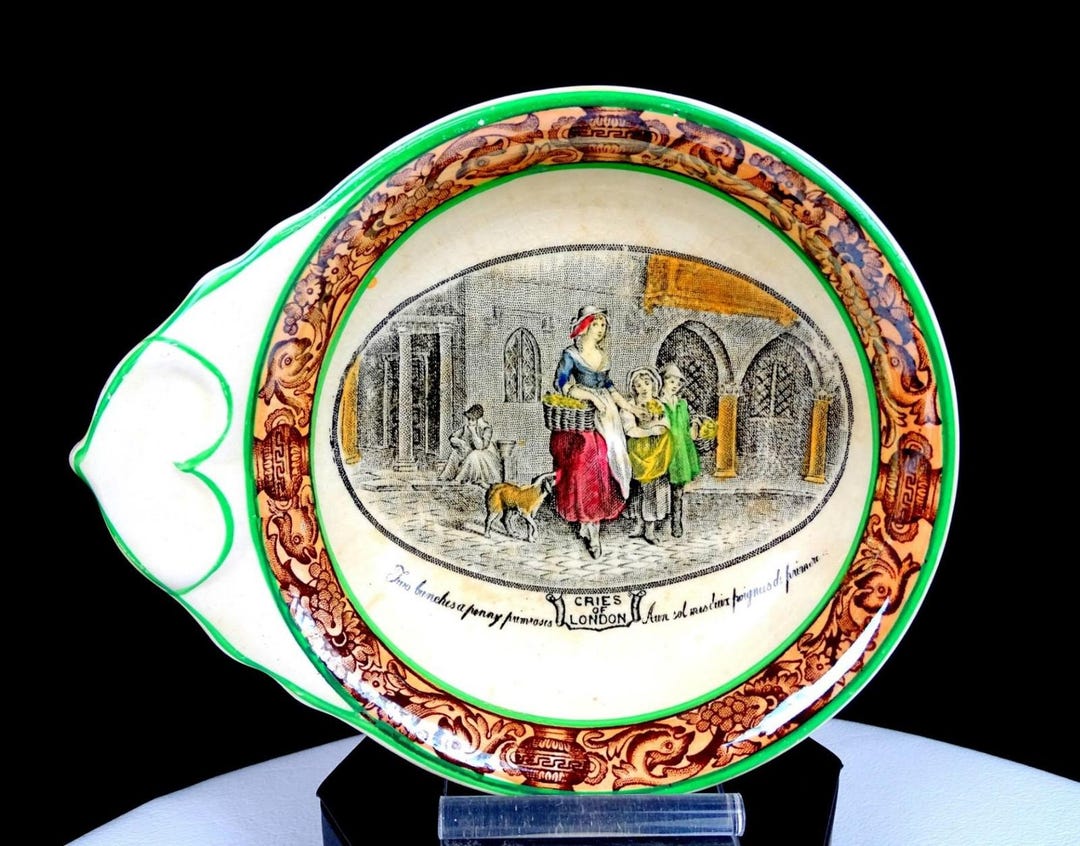 Adams Porcelain Tunstall Cries of London Primroses 5 3/4" Trinket Dish ...