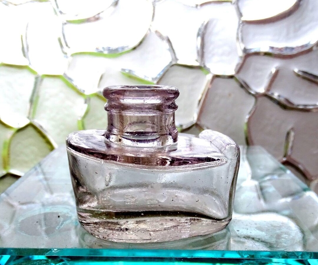 Sanford Antique Glass Tug Boat Style Pen Rest Light Purple 2 3/8 Ink ...