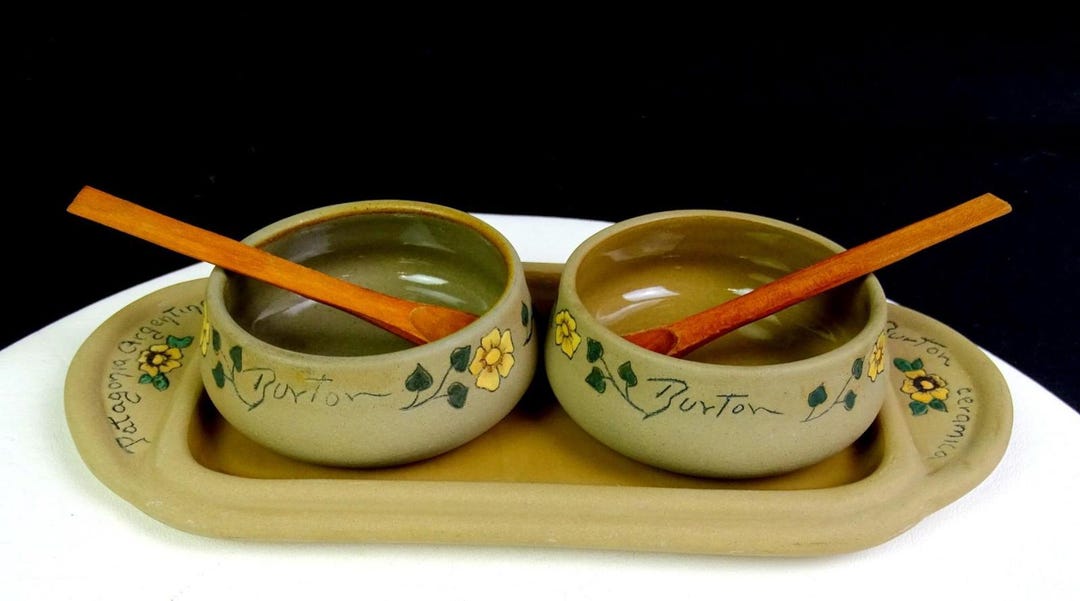 Burton Ceramica Patagonia Argentina Art Pottery 5 Pc 3 1/4" Sugar Bowls ...