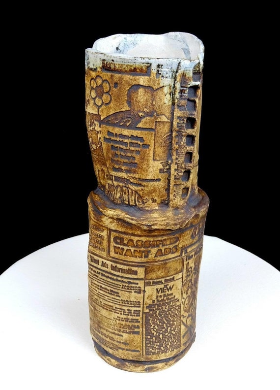 Doris J. Signed Funk Art Pottery Newspaper Classified Ads 11 | Etsy