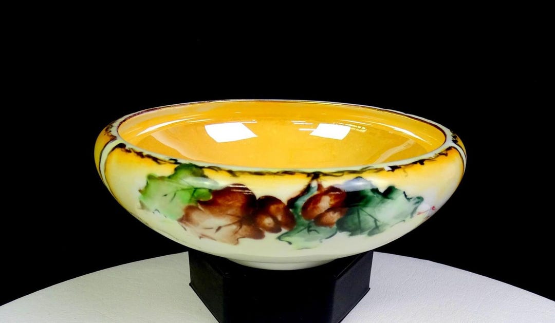 Favorite Bavaria Porcelain Acorn Pattern Lusterware Antique 6 3/4" Bowl ...