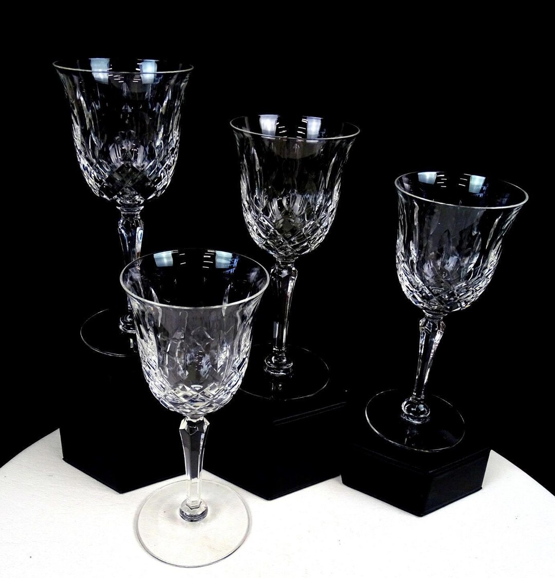 Tiffin Franciscan Masterpiece Cut Crystal Elyse Pattern 4pc 6wine ...