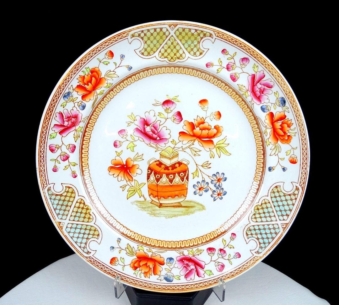 Petrus Regout Maastricht Porcelain Flora Pattern Antique 9 3/8 Plate ...