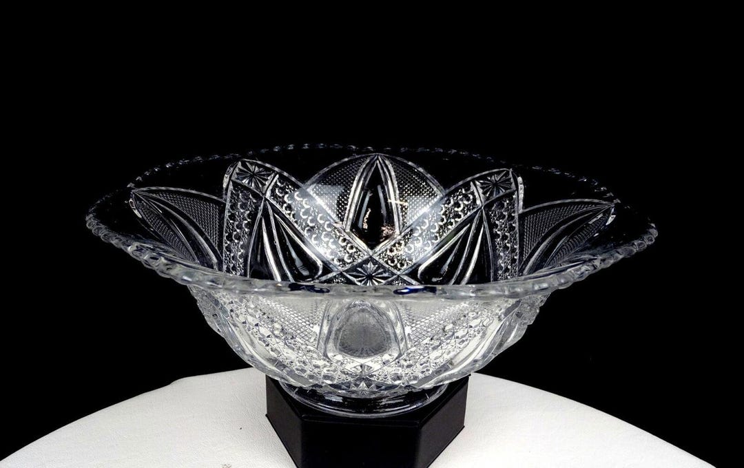 EAPG Bryce Higbee Anona Button & Star Panel Antique Pattern Glass 8 7/8 ...