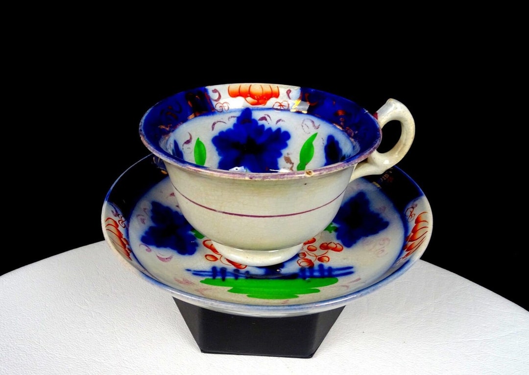 Gaudy Welsh Stafforshire Porcelain Urn Pattern 2 3/8 - Etsy
