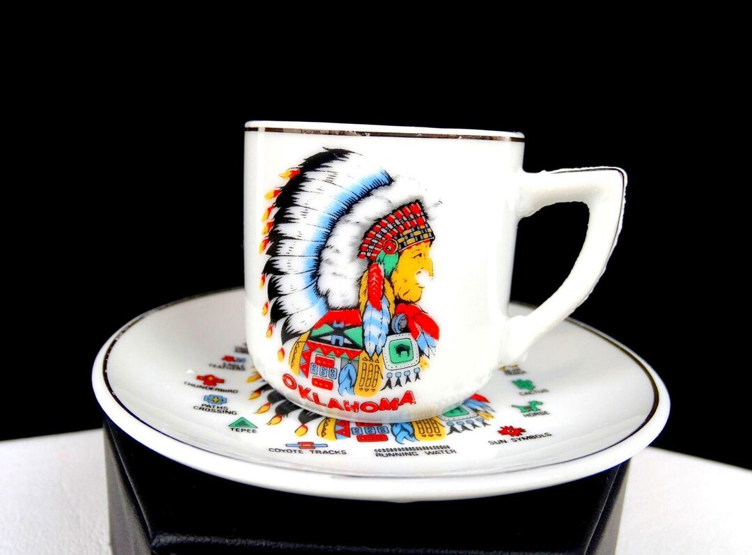Lugenes Japan Vintage Native American 1 7/8 Demitasse Cup & Saucer 1880 ...
