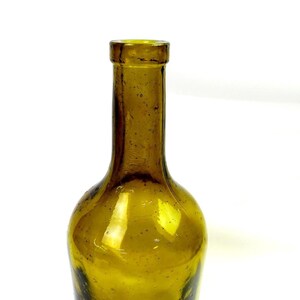 Antique Green Seedy Glass Tooled Mouth Kick up Base 10 1/8 Wine Bottle ...