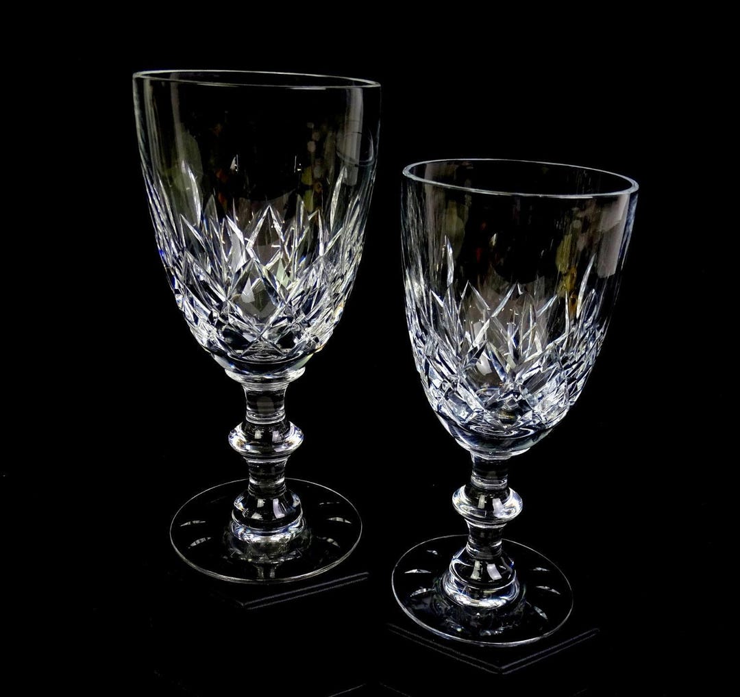 Hawkes Signed Brilliant Cut Crystal 7330 Cornwall 2 Pc 6 7/8" Water ...