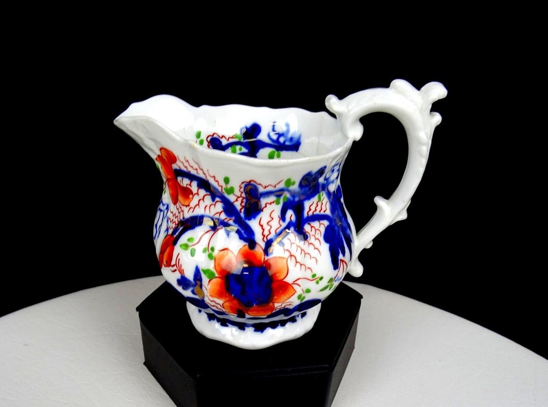 Gaudy Welsh Staffordshire Porcelain Sunflower Antique 3 3/4 Milk ...