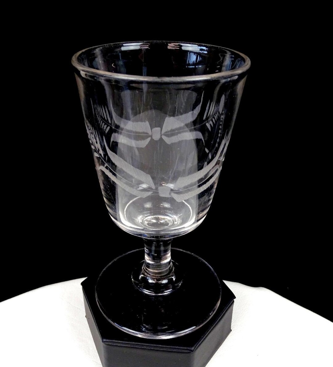 Eapg Early American Pattern Glass Clear Fern Etched 5 3/4 Goblet 1850 ...