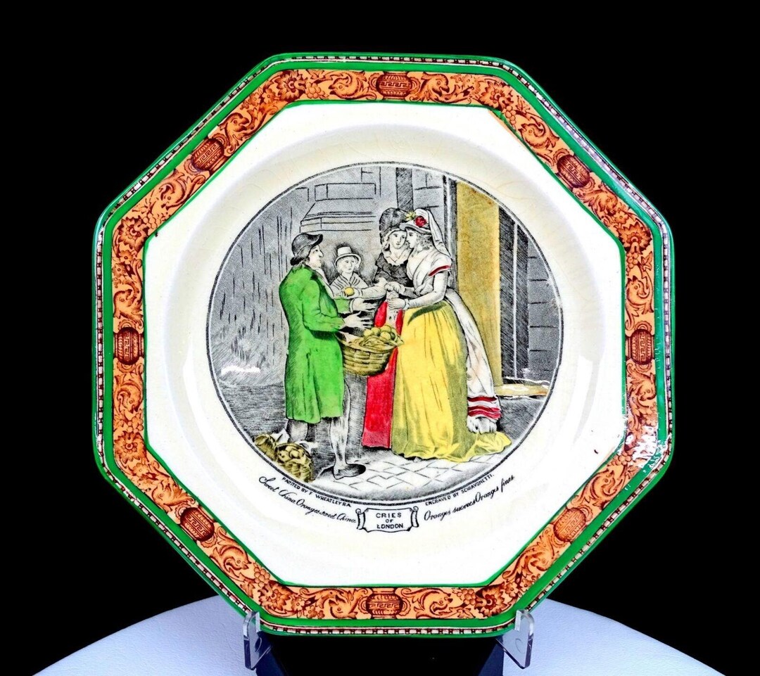 Adams Porcelain Tunstall Cries of London 8 1/4" Salad Plate Oranges ...