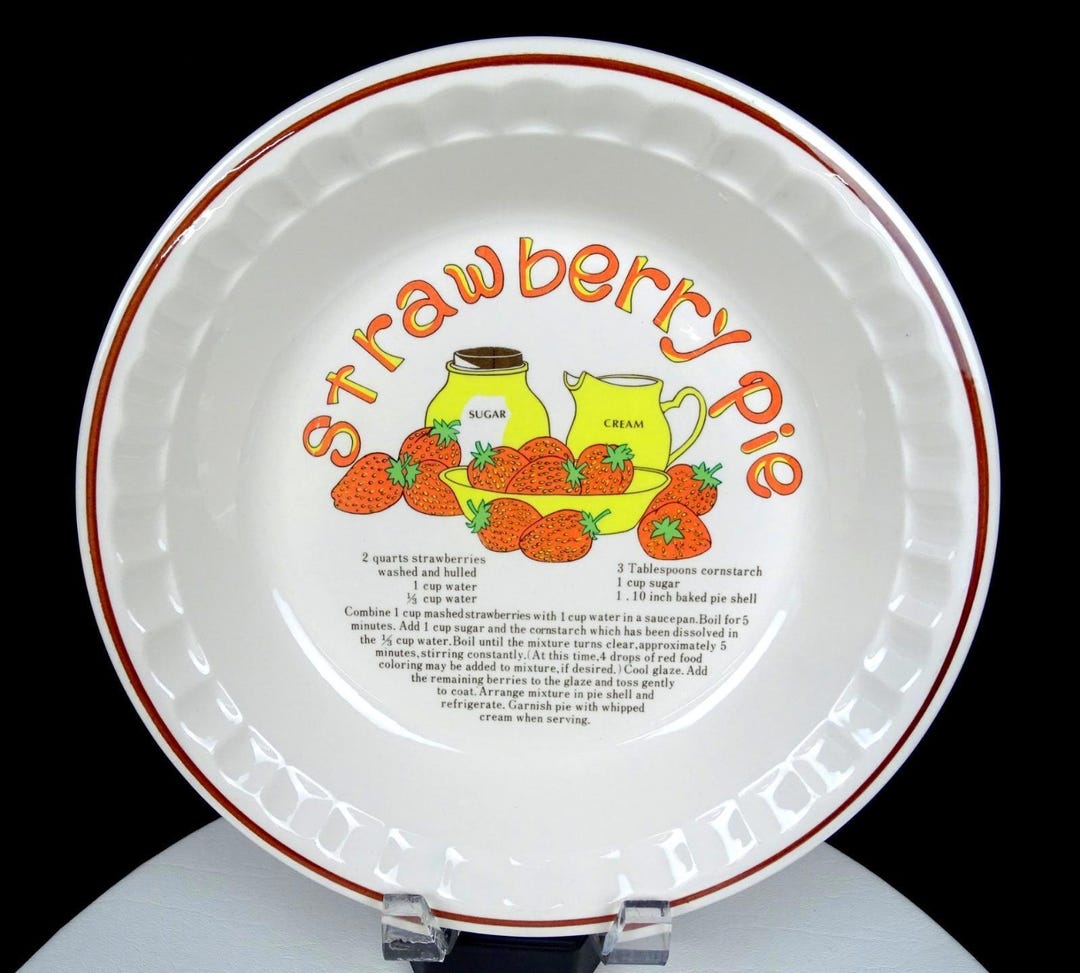 Hankook Korea Porcelain Strawberry Pie Recipe Vintage 10 3/4 Dish - Etsy