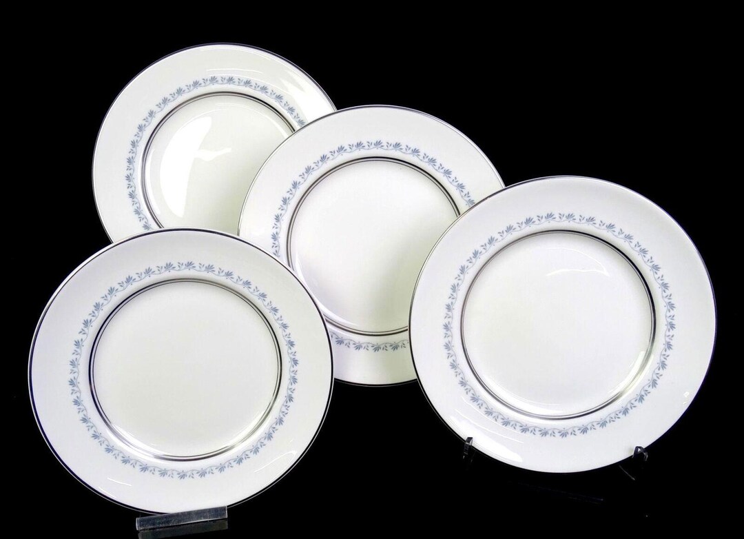 Royal Doulton England Porcelain Tiara Platinum 4pc 6 1/2bread Plates ...